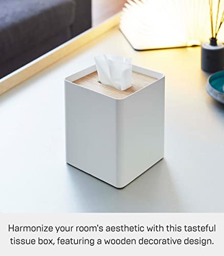 Yamazaki Home Box Cover Steel | Tissue Case, One Size, Ash