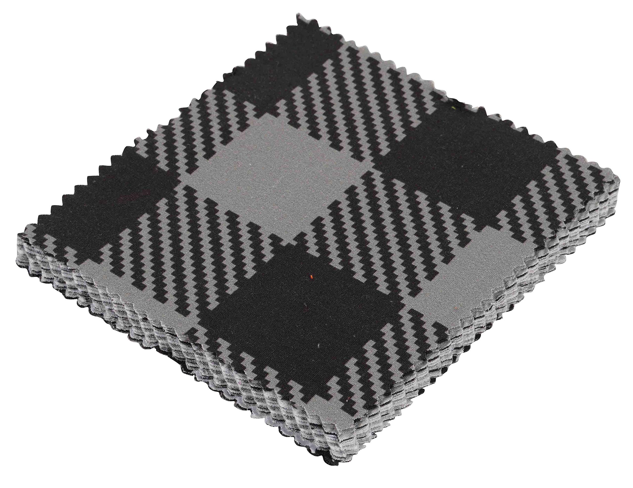 Soimoi Lumberjack Print Precut 10-inch Cotton Fabric Quilting Squares Charm Pack DIY Patchwork Sewing Craft