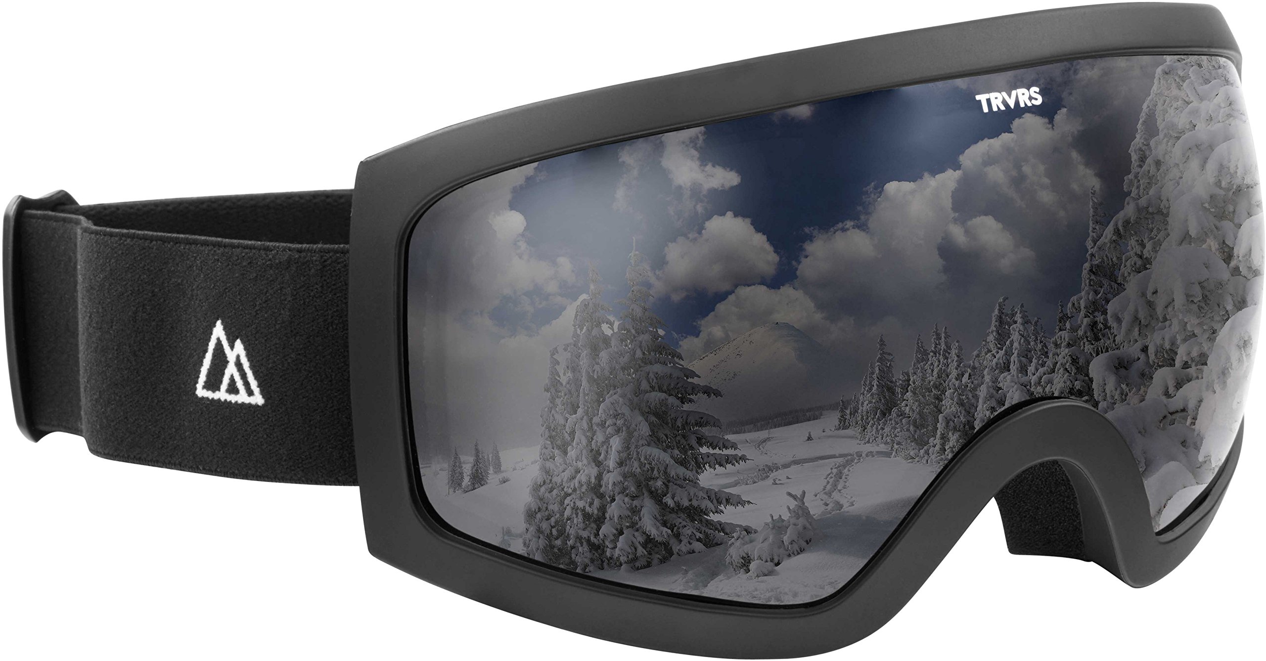 Retrospec Traverse G1 Ski, Snowboard, and Snowmobile Goggles, Obsidian / Smoke Lens