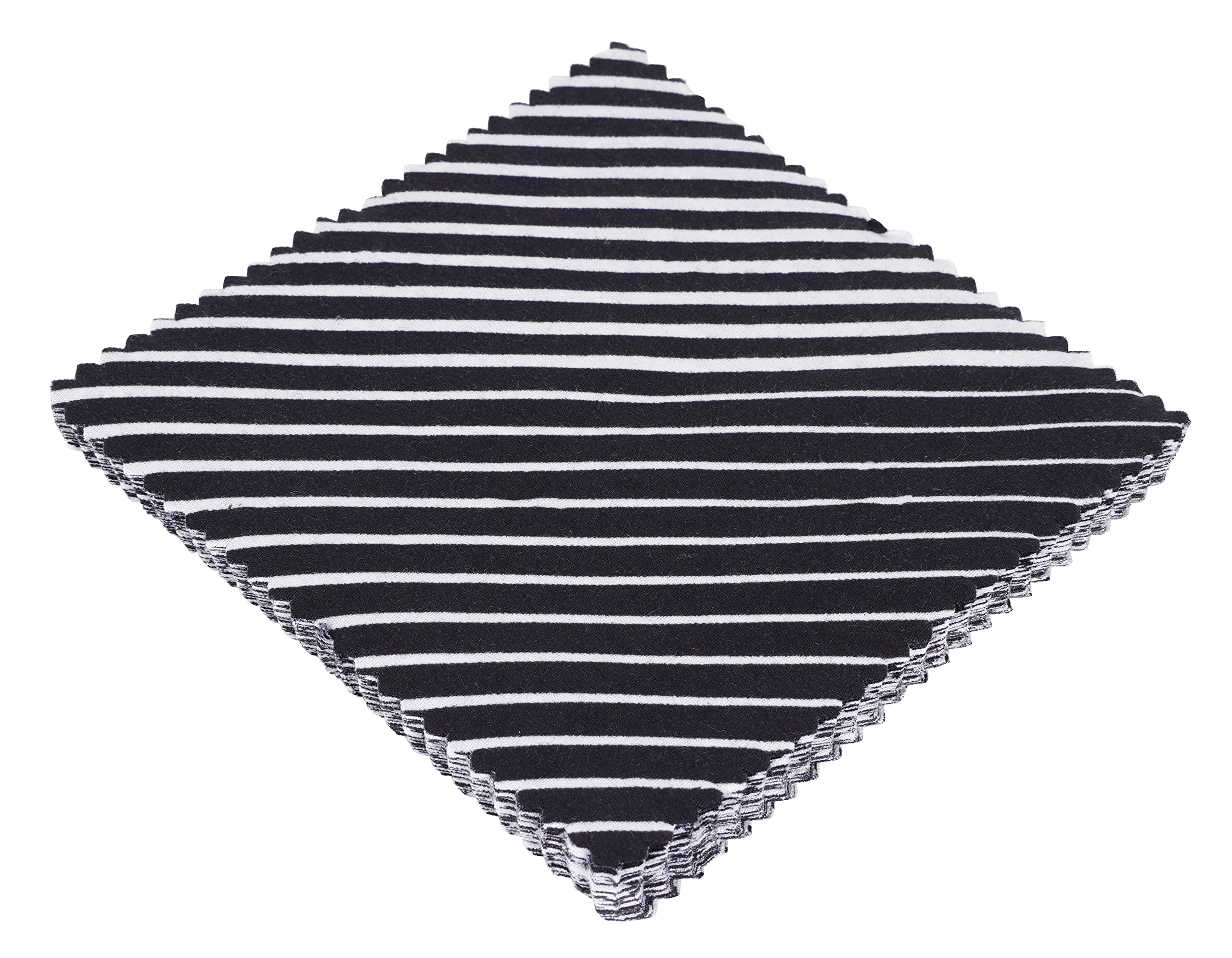 Soimoi Precut 10-inch Geometric Prints Cotton Fabric Bundle Quilting Squares Charm Pack DIY Patchwork Sewing Craft- White & Black