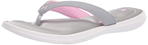 Under Armour Women's Marbella VII T, White (103)/Mod Gray, 11 M US