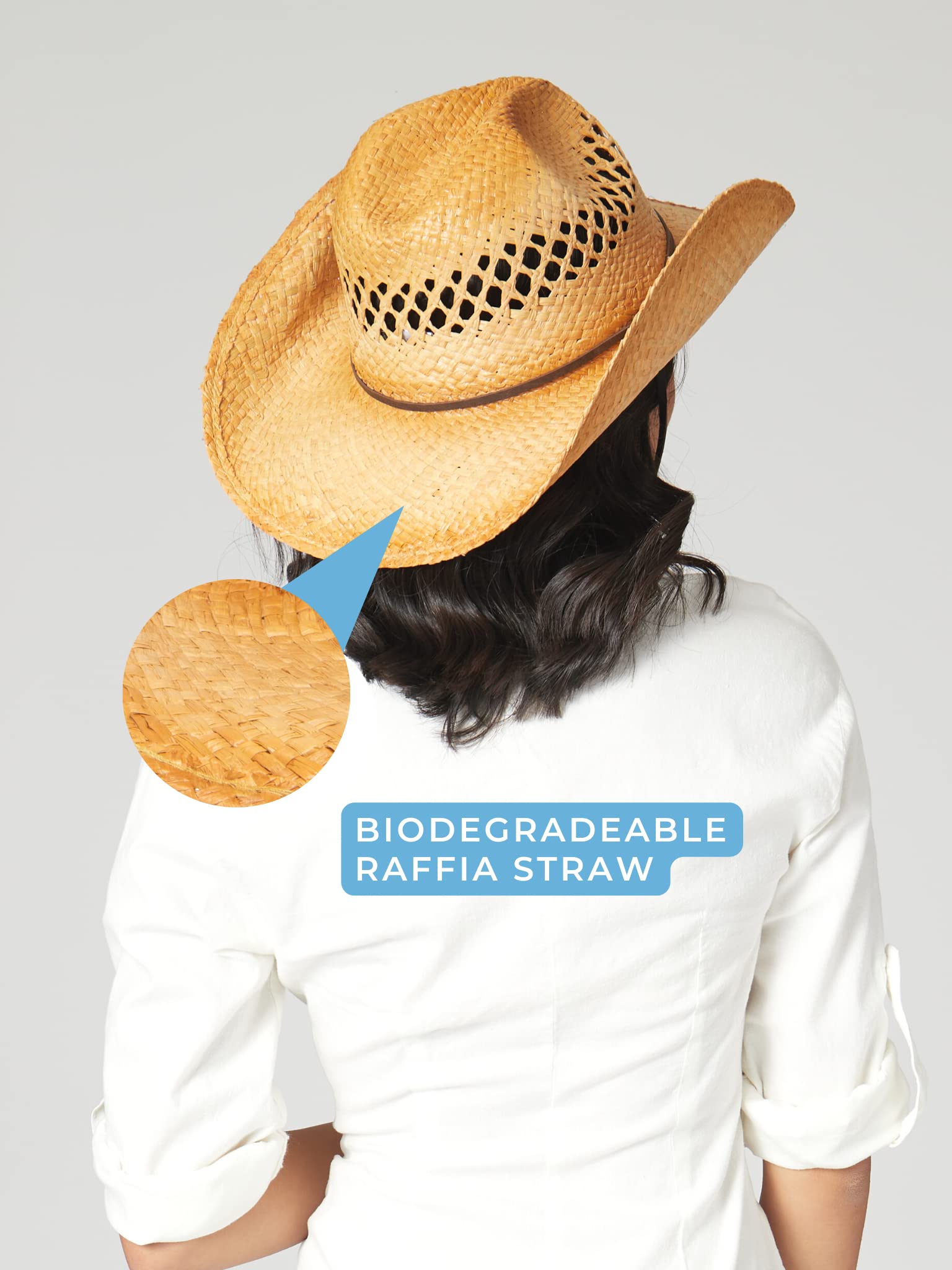 San Diego Hat Company Women's One Size Tea Stain Cowgirl Hat