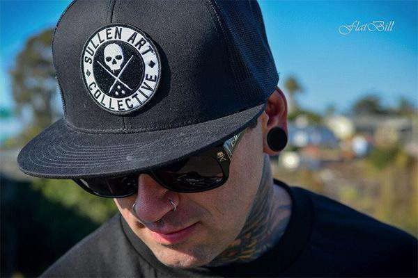 Sullen Badge of Honor BOH Mesh Back Snapback Tattoo Lifestyle Hat - Black