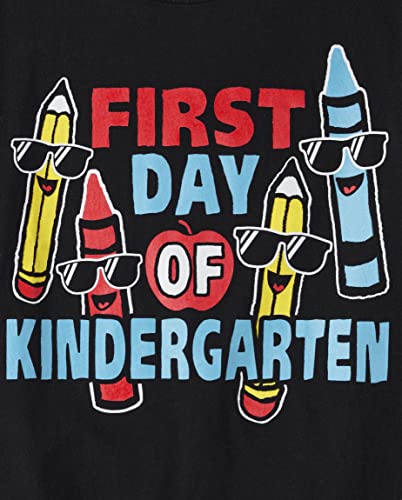 The Childrens Place Boys' School Short Sleeve Graphic T-Shirts, First Day of Kindergarten, Small
