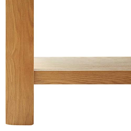 QJBSAVVA Coffee Table 43.3"x21.7"x15.7" Solid Oak Wood,Center Table Low Table Folding Table Entrance Table Suitable for Meeting Rooms, Reception Rooms, Offices