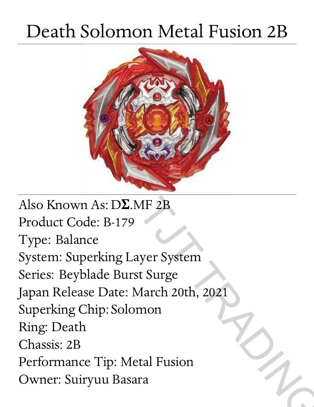 Takara tomy Super King B-179 Booster Death Solomon .MF 2B + B-177 Booster Jet Wyvern. Ar.Js 1D + B-175 Booster Luciferend .kou.Dr (Japan Version)(Japan Import)