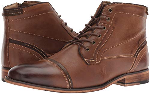 Steve Madden Men's Jefries Combat Boot, Dark tan, 10