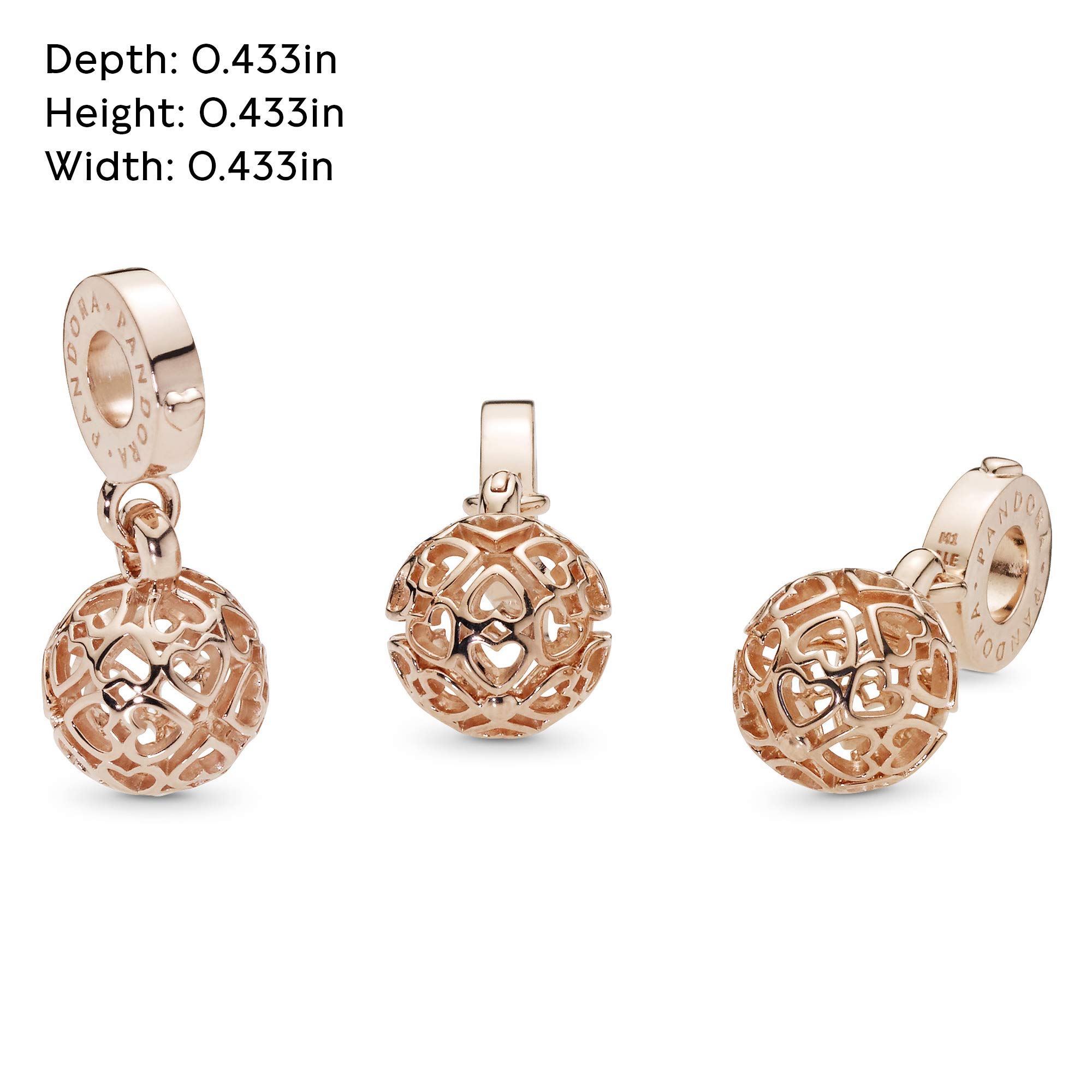 PANDORA Jewelry Harmonious Hearts Rose Charm
