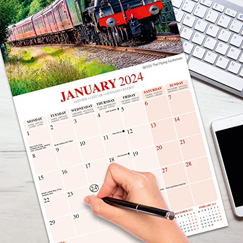 Steam Train Calendar - Calendars 2023 - 2024 Wall Calendars - Steam Trains 16 Month Wall Calendar by Avonside