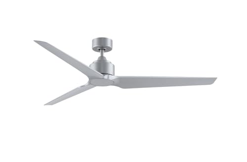 TriAire Custom - 3 Blade Ceiling Fan-15.92 Inches Tall and 64 Inches Wide-Silver Finish-Silver Blade Color