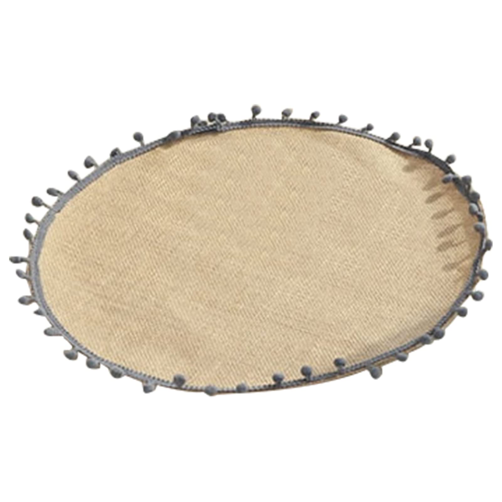 Table Placemat | Waterproof Round Jute Table Placemats for Dish - Decorative Kitchen Place Mat Heat Insulation for Banquet Wedding Dining Table Home Restaurant Sacli