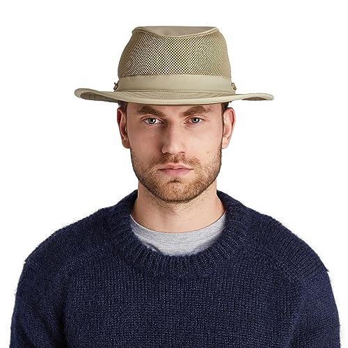 Tilley Mens Womens LTM8 Water Repellant Sun Protection Guaranteed for Life Airflo Mesh Hat Khaki