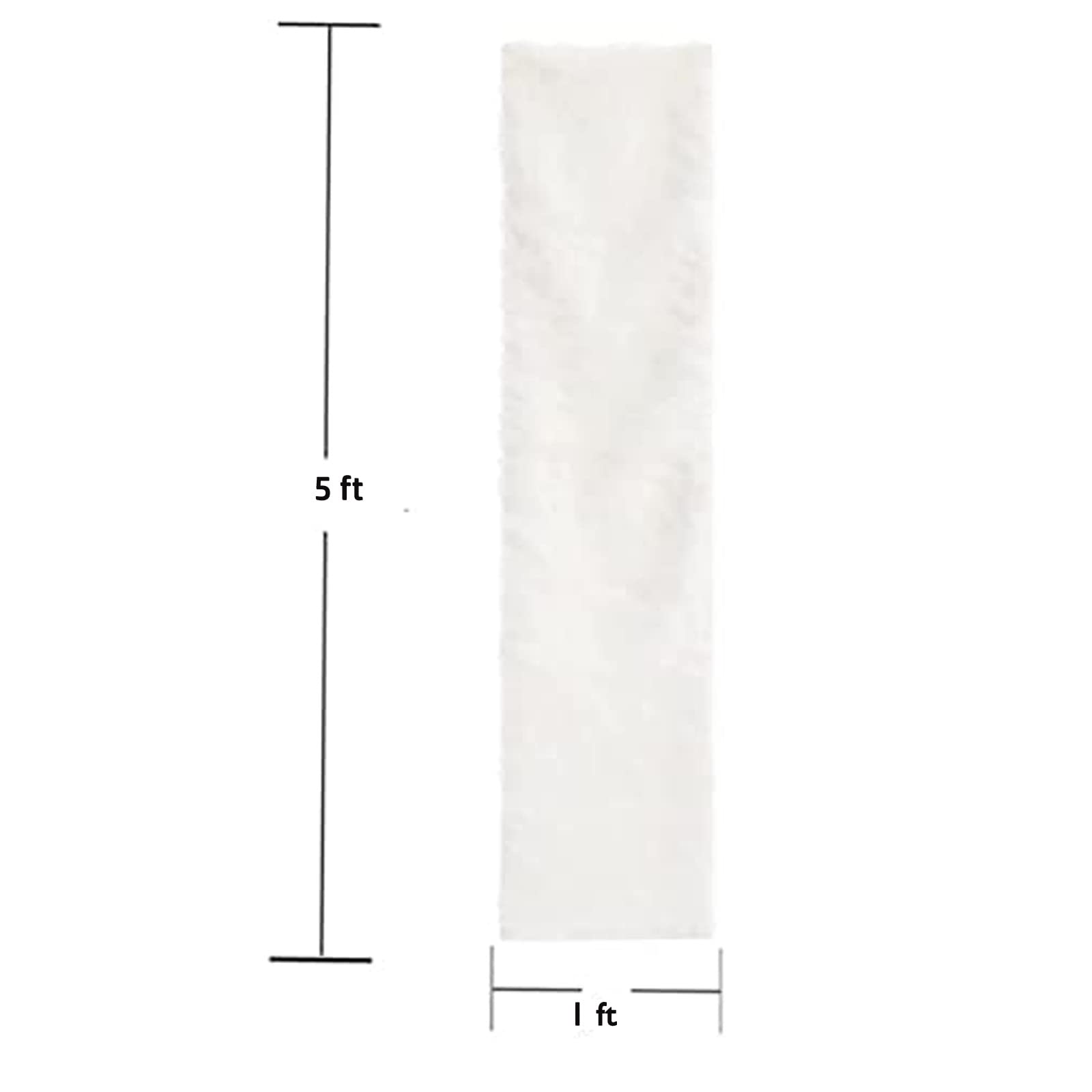 Table Runner, Thanksgiving Modern Small White Fur Table Runner for Party Birthday Christmas Friendsgiving Wedding Dinning Table, Decorative Rug Luxury Faux Fur Runner for Table (11.8x59.1inch)