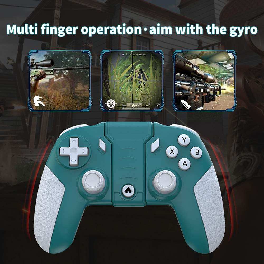 SOKERDY USB Type-C Wired Game Controller, Joystick Clip on Phone Controller Game Handle with Retractable Phone Holder Clip Compatible for Android/PC/Smart TV/TV Box
