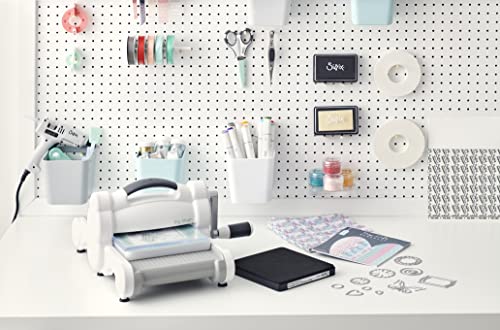 Sizzix Big Shot Starter Kit-White & Gray-UK Version ft. MLH, Plastic/Steel/Rubber, Multi-Colour, 41.7 x 29 x 23.1 cm
