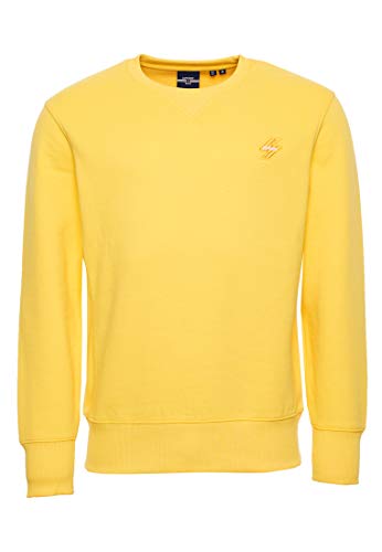 Superdry Mens Sportstyle Crew Sweatshirt Nautical Yellow Size Xs