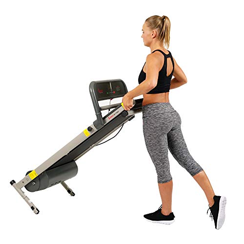 Sunny Health & Fitness Compact Treadmill - Space Saving Foldable Design, Digital Display, Shock Absorption for Joint-Friendly Workouts