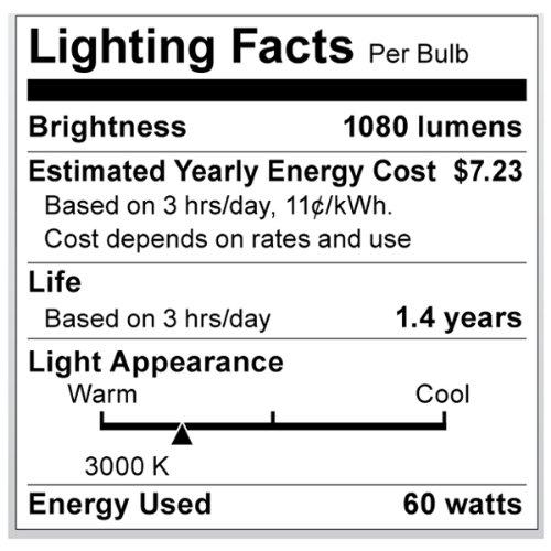Satco S2236 60 Watt (75 Watt) 1090 Lumens PAR30 Short Neck Halogen Narrow Spot 9 Degrees Clear Light Bulb, Dimmable