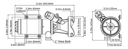 SewerFlo Quick Release RV Macerator Pump - 12V, 12GPM RV Dump Station Mount