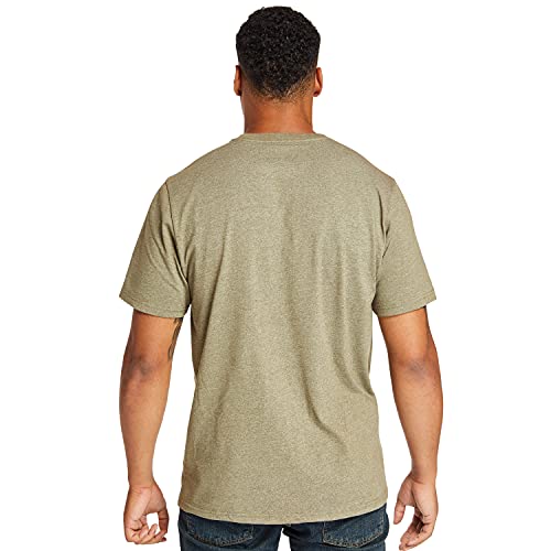 Timberland PRO Men's Base Plate Short Sleeve T-Shirt with Chest Logo, Burnt Olive Heather, L
