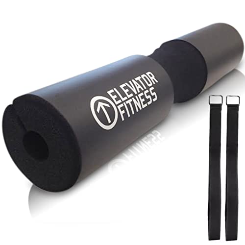 Squat Pad - Elevator Fitness™ - Barbell Pad For Squats, Lunges, And Hip Thrusts - Foam Sponge Pad - Provides Relief To Neck And Shoulders While Training (Single Unit)