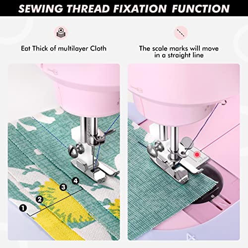 Sewing Machines for Beginner, ArtLak Portable Sewing Machine Mini with 16 Built-in Stitches and Reverse Sewing, Multi-function Mending Machine Small with Accessory Kit Pedal for Valentines Day Gifts