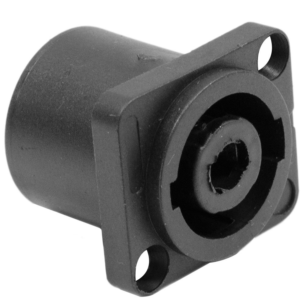 Seismic Audio - SAPT240-5Pack - 5 Pack of 4 Pole Speakon Panel Mount Connectors - Black - Fits Series D Pattern Holes Pro Audio