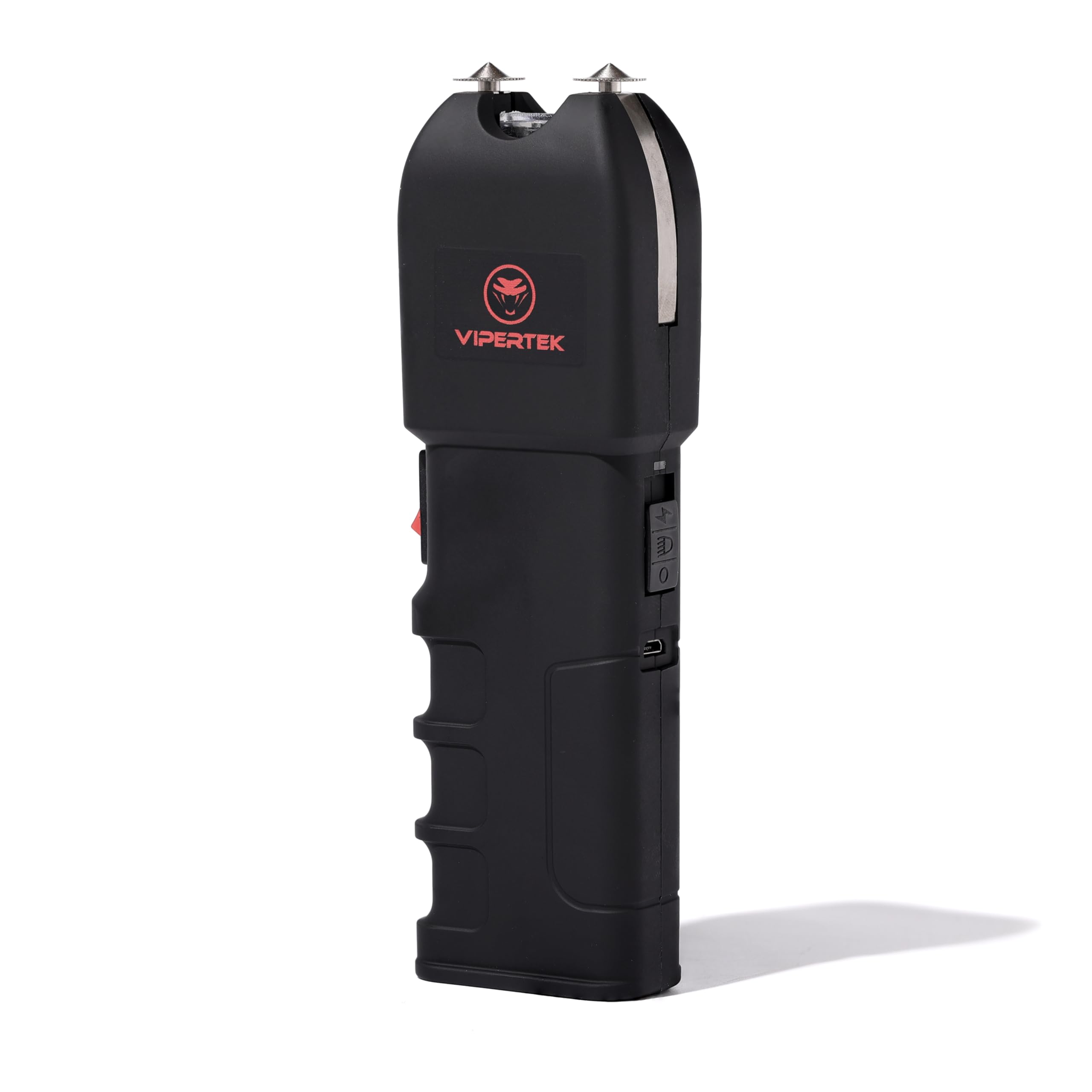 VIPERTEK VTS-989 Stun Gun for Self Defense Rechargeable with LED Flashlight