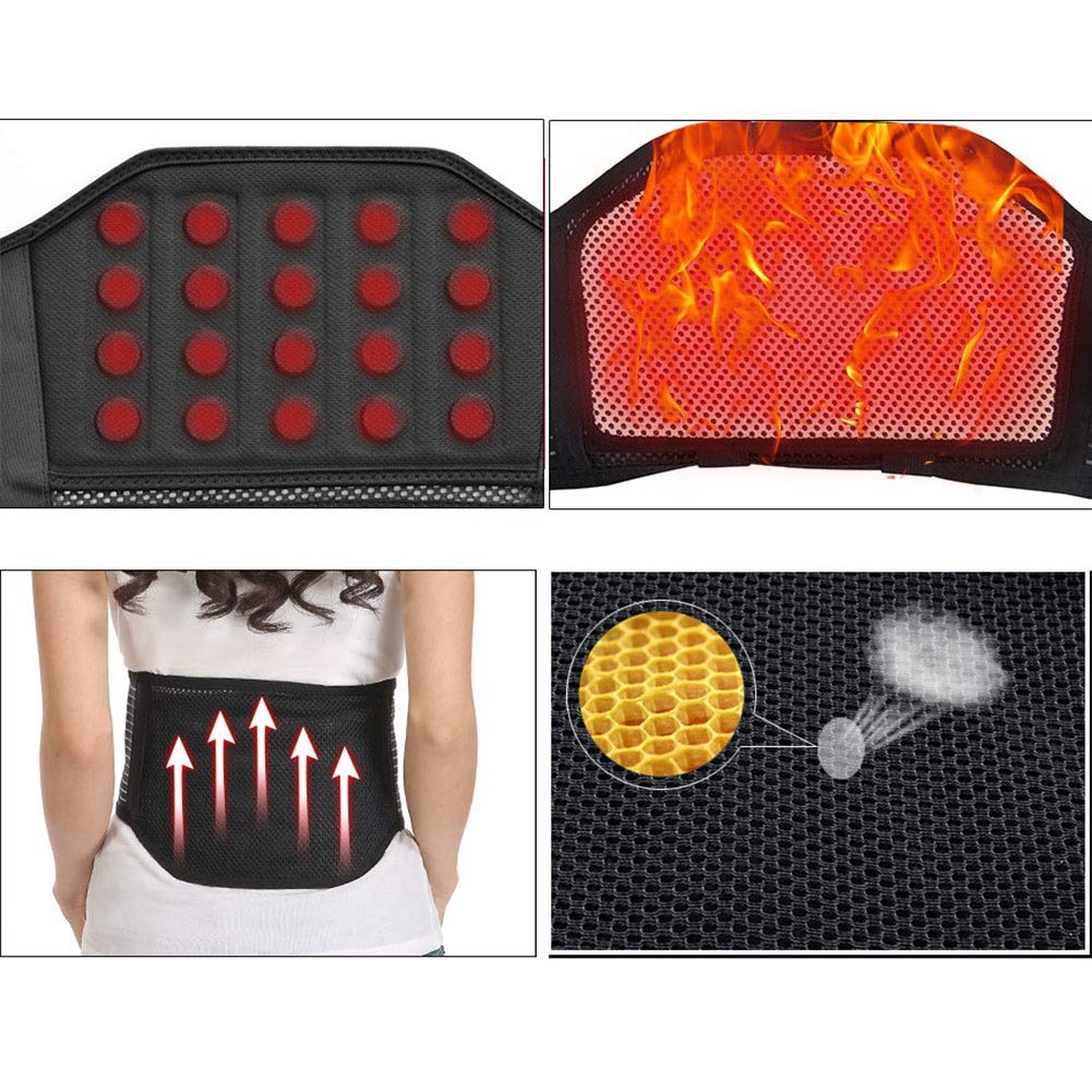 TANGIST Lumbar Brace Belt Lower Back Support Adjustable Self-Heating Magnetic Therapy For Men Women Pain Relief And Injury Herniated Disc (Size : M)