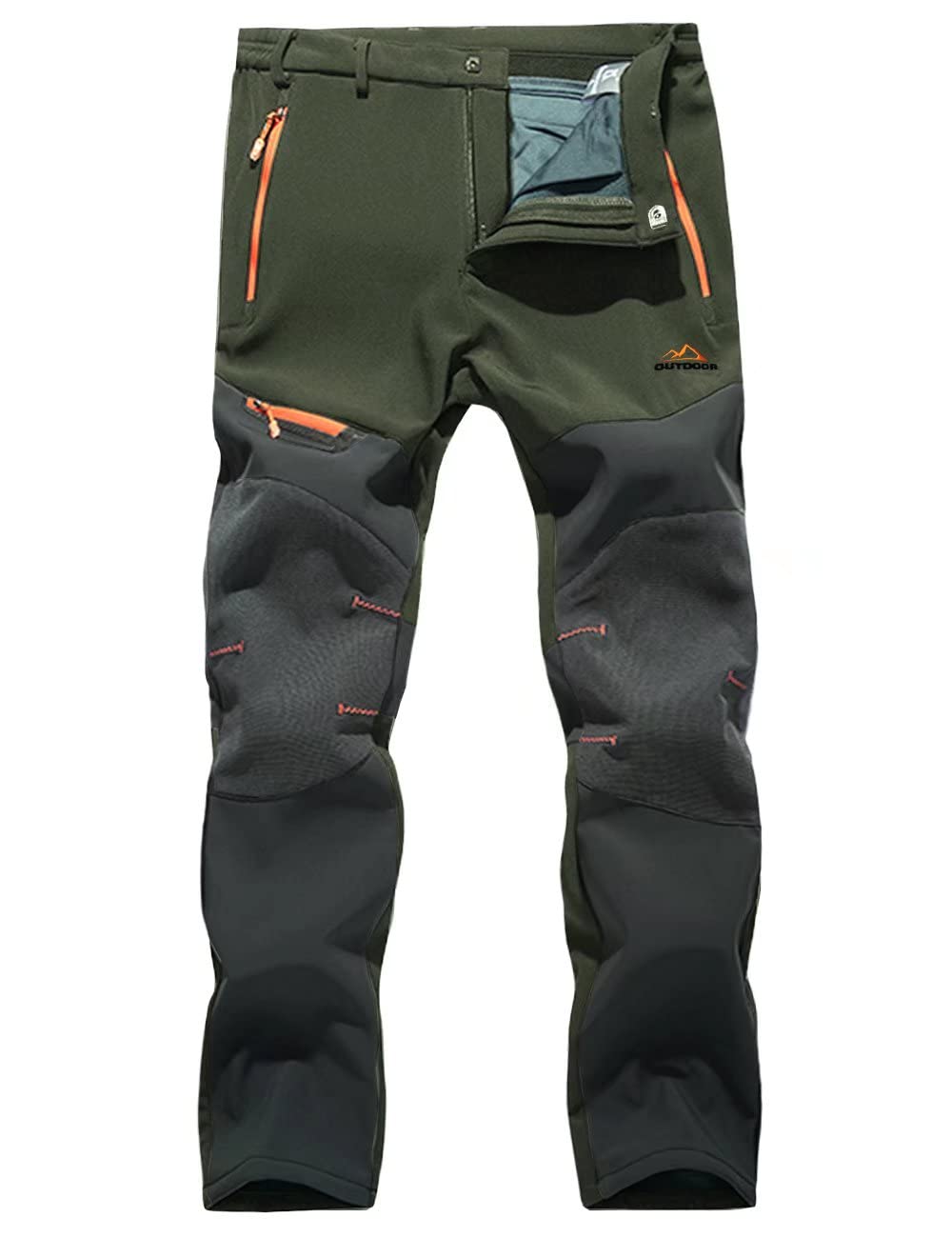 Waterproof Pants Men Windproof Pants Winter Hiking Pants Snowboarding Pants Skiing Pants for Men Black