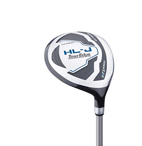 Tour Edge HL-J Junior Complete Golf Set with Bag (Right Hand, Graphite, 1 Putter, 3 Irons, 1 Hybrid, 1 Fairway, 1 Driver 11-14 YRS) Royal Blue