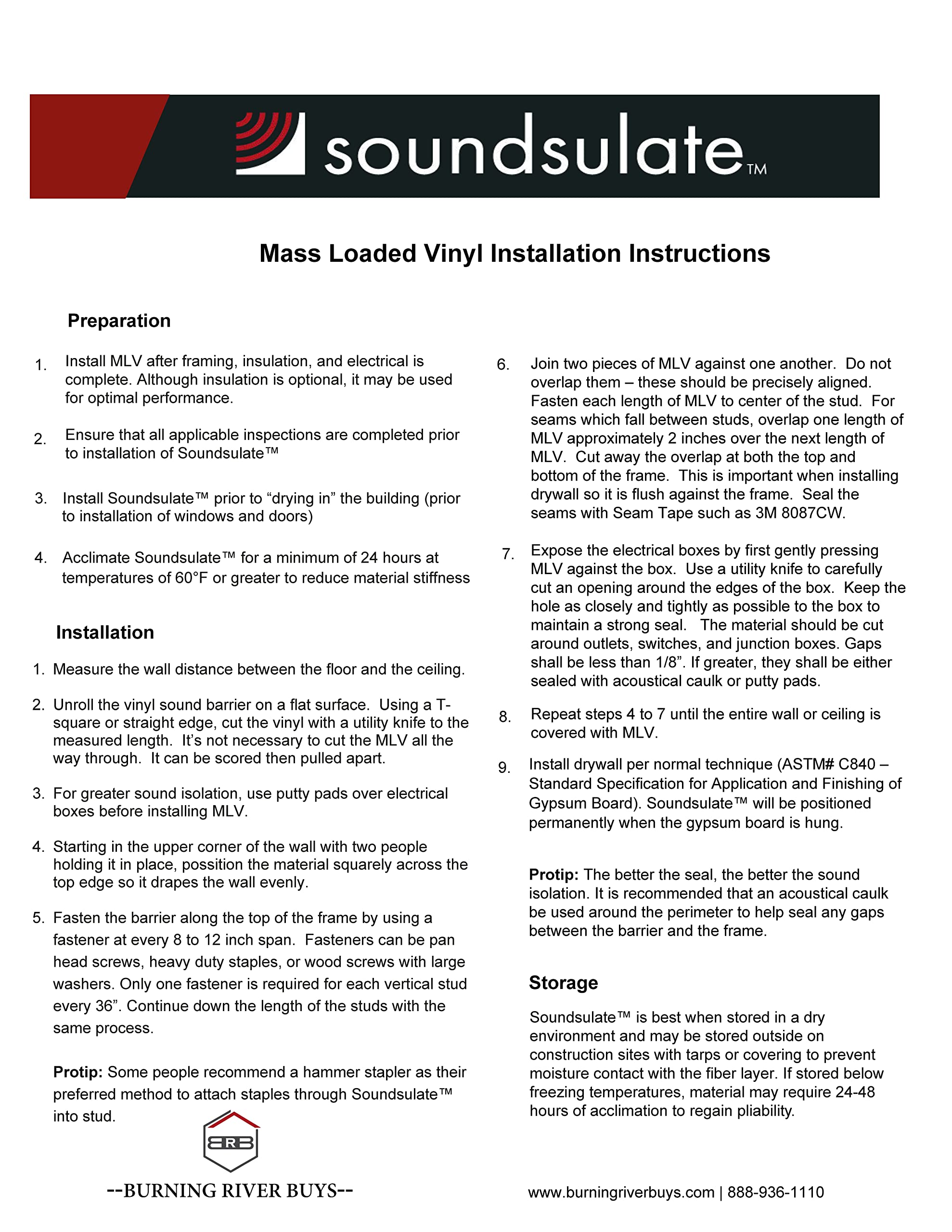 Soundsulate™ 1 lb Mass Loaded Vinyl MLV, Soundproofing Barrier 4' x 25 (100 sf) - Made in USA - Click for Options