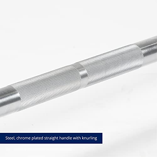 Titan Fitness Straight Barbell 70 lb. Cold-Rolled Steel Chrome Finish Rubber Fixed