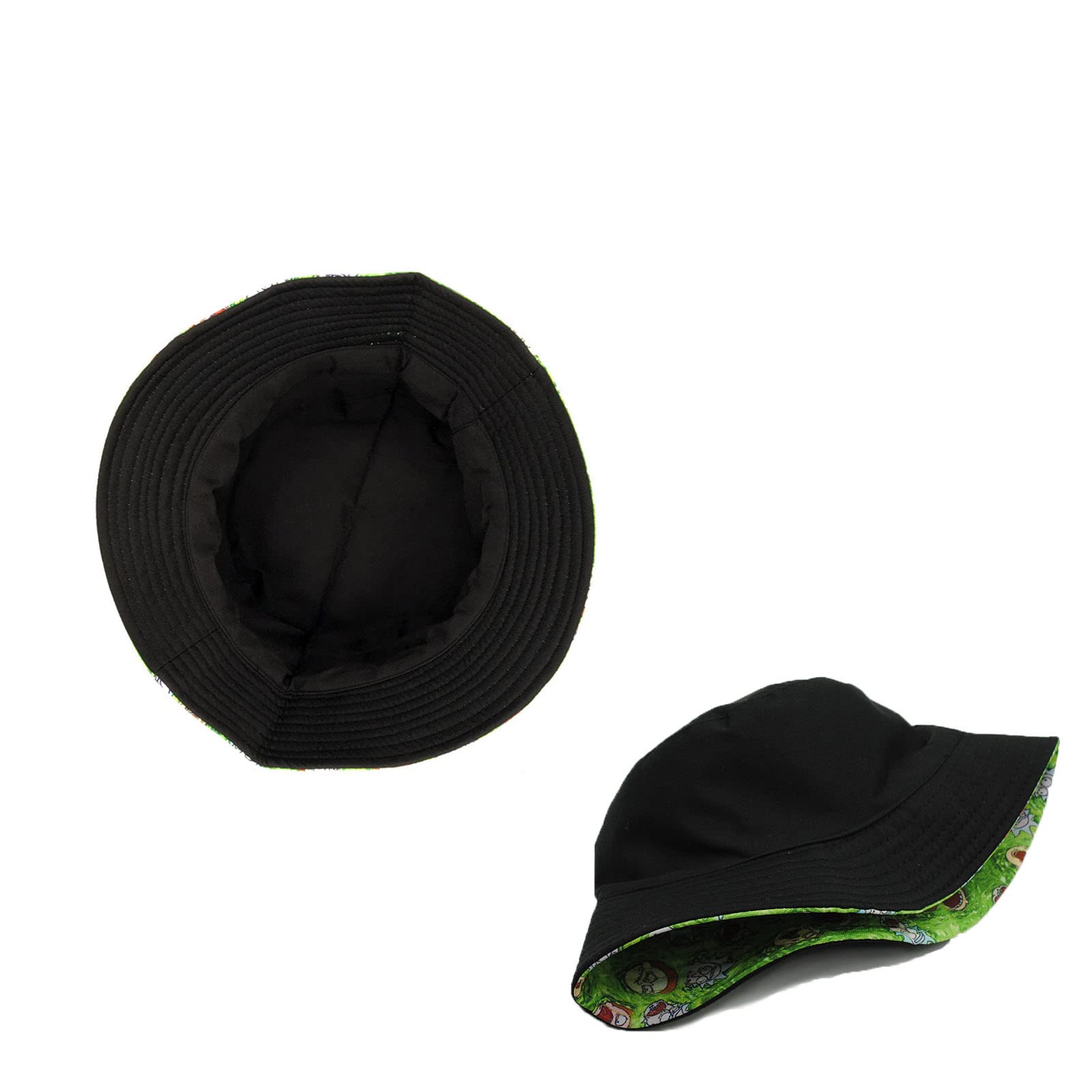 Unisex Summer Bucket Hat SINLOOG Reversible Sun Cap with Rick & Morty Packable Dad Hat