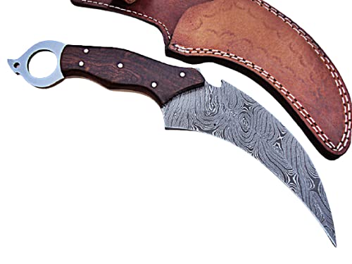 Poshland BC-206 - Handmade Damascus Steel 10.20 Inches Skinner Knife & Hunting Knife - Karambit Knife