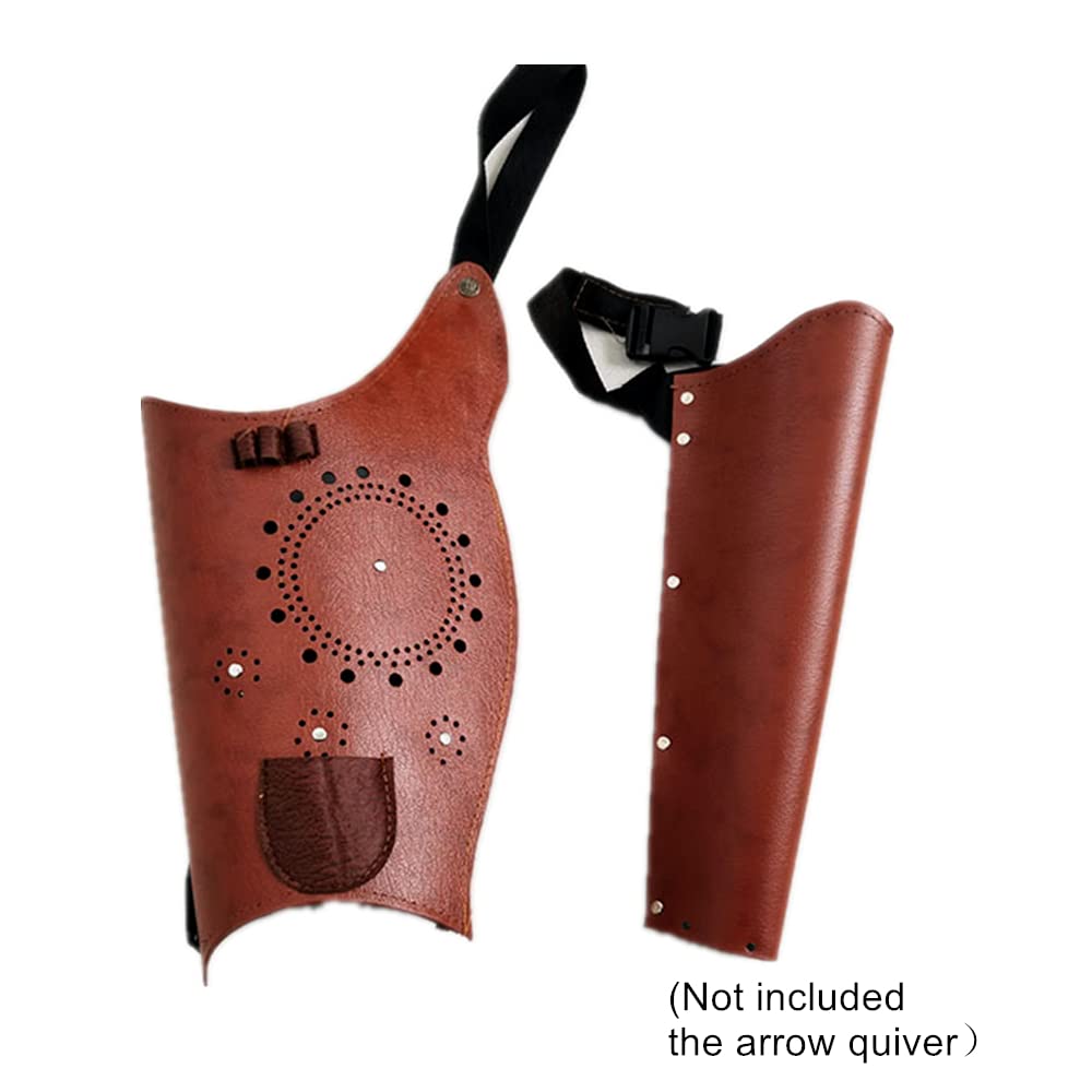 UNISTRENGH Archery Recurve Bow Case PU Leather Bow Bag for Traditional Recurve Bow Longbow (Dark Brown, For Adult (48 * 24cm))