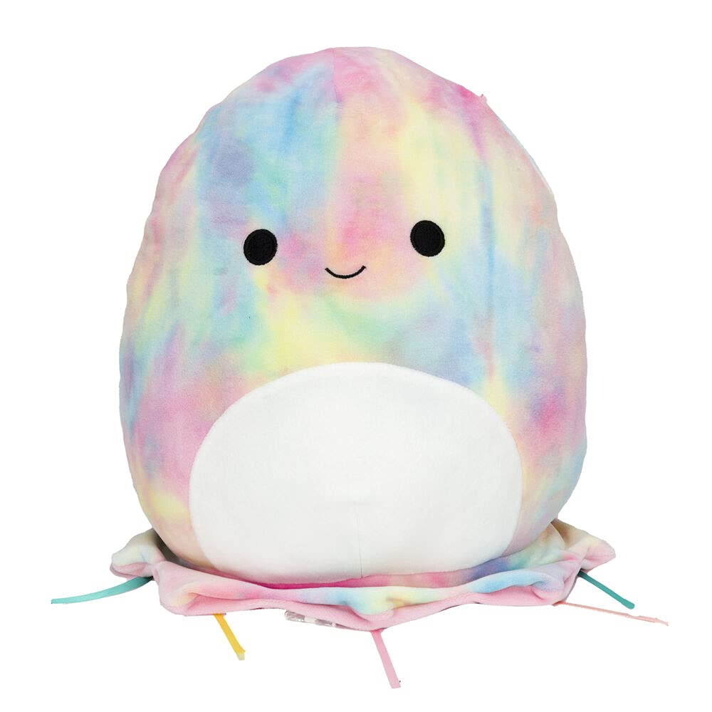 Squishmallows Official Kellytoy Plush 11" Rainbow Tie Dye Jellyfish Janet