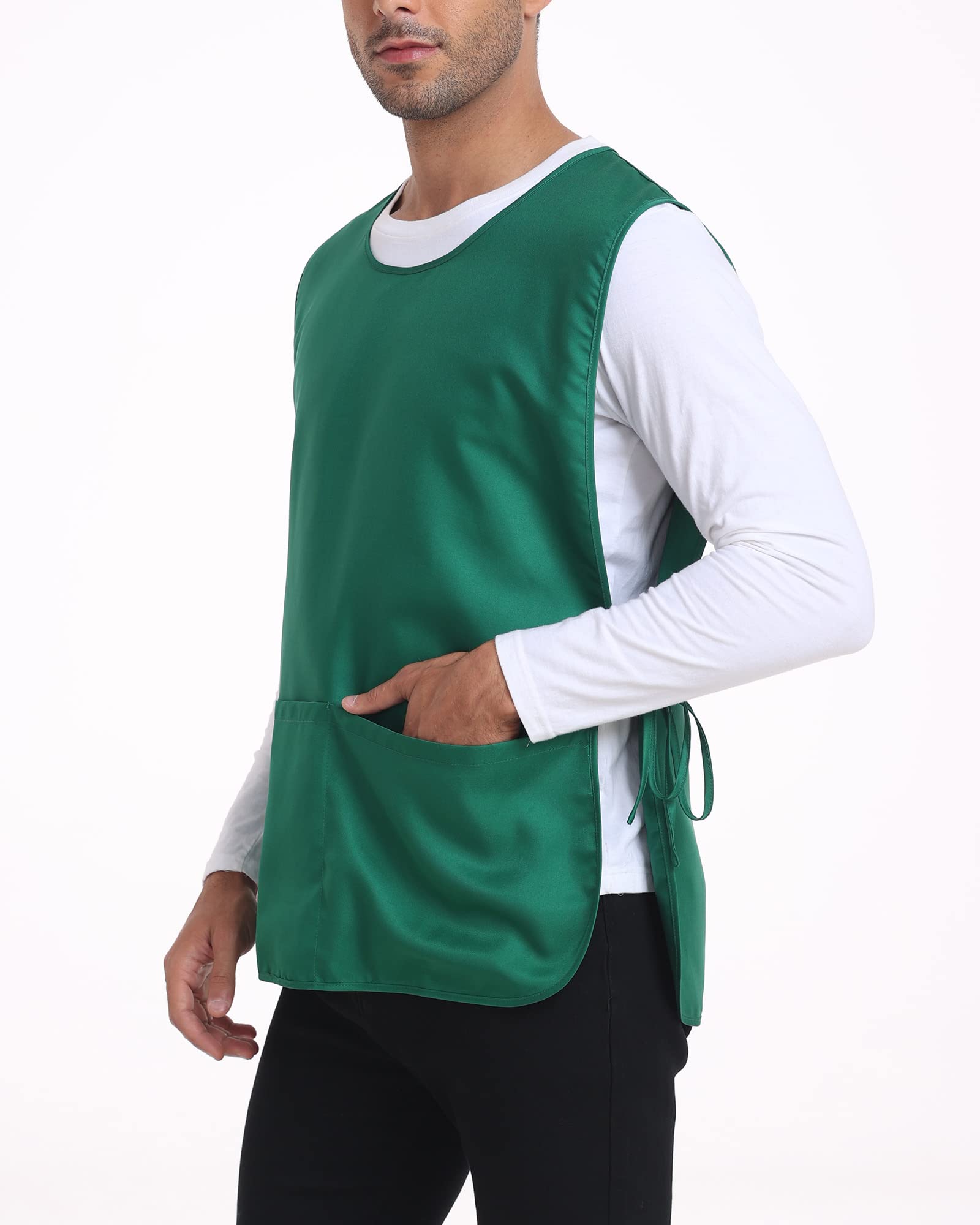 Xeoxarel Unisex Cobbler Apron with 3 Pockets Vest, Universal Apron for Women or Men Wine Red
