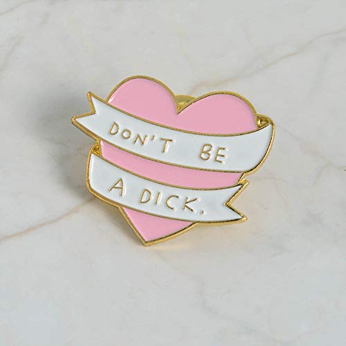 WAFUNNE Enamel Pin Cute Lady Badges Brooch Pink Heart
