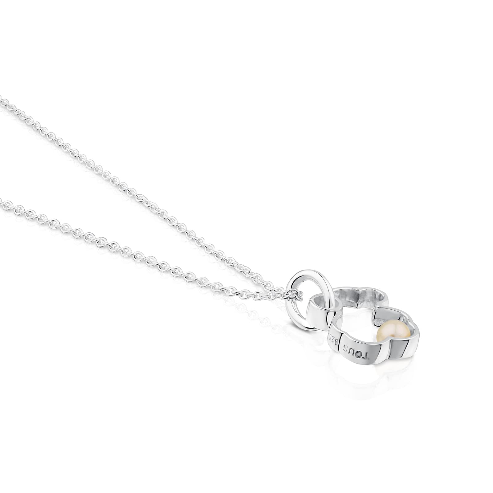 TOUS Silver Silueta Necklace with Pearl
