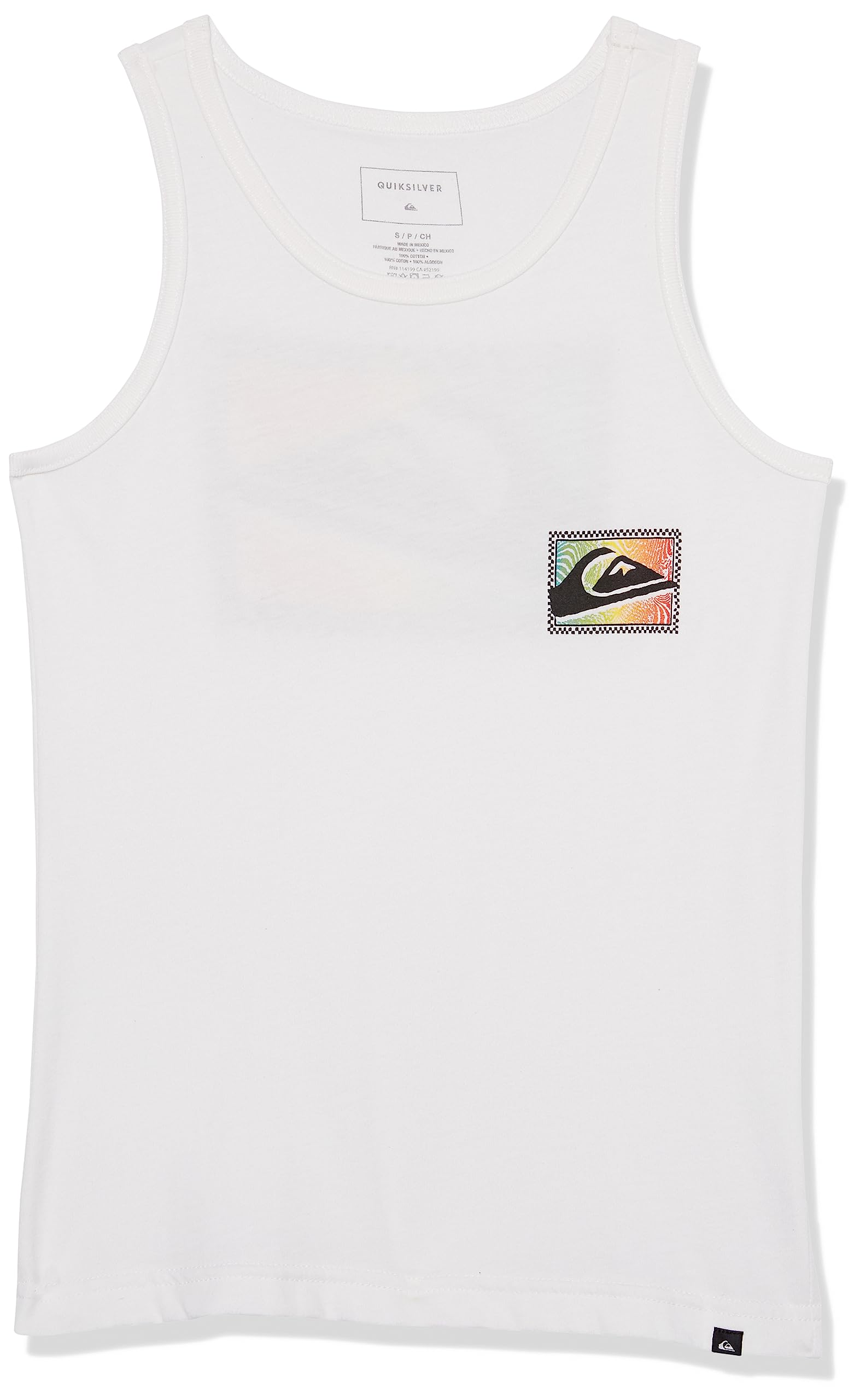 Quiksilver Boys' Gradient Prints Tank Tee Shirt, White, Large