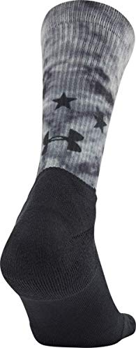 Under Armour Adult Unrivaled Novelty Crew Socks, 1-Pair , Black/Asst , Large