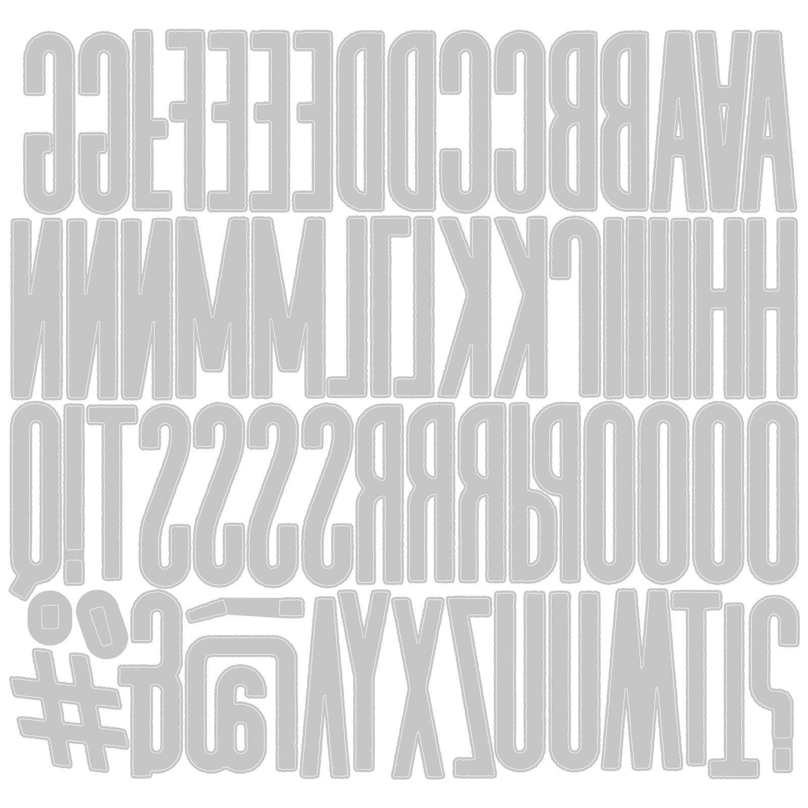 Sizzix Thinlits Die Set 65 Pack Alphanumeric Classic Upper Case by Tim Holtz, Multicolor