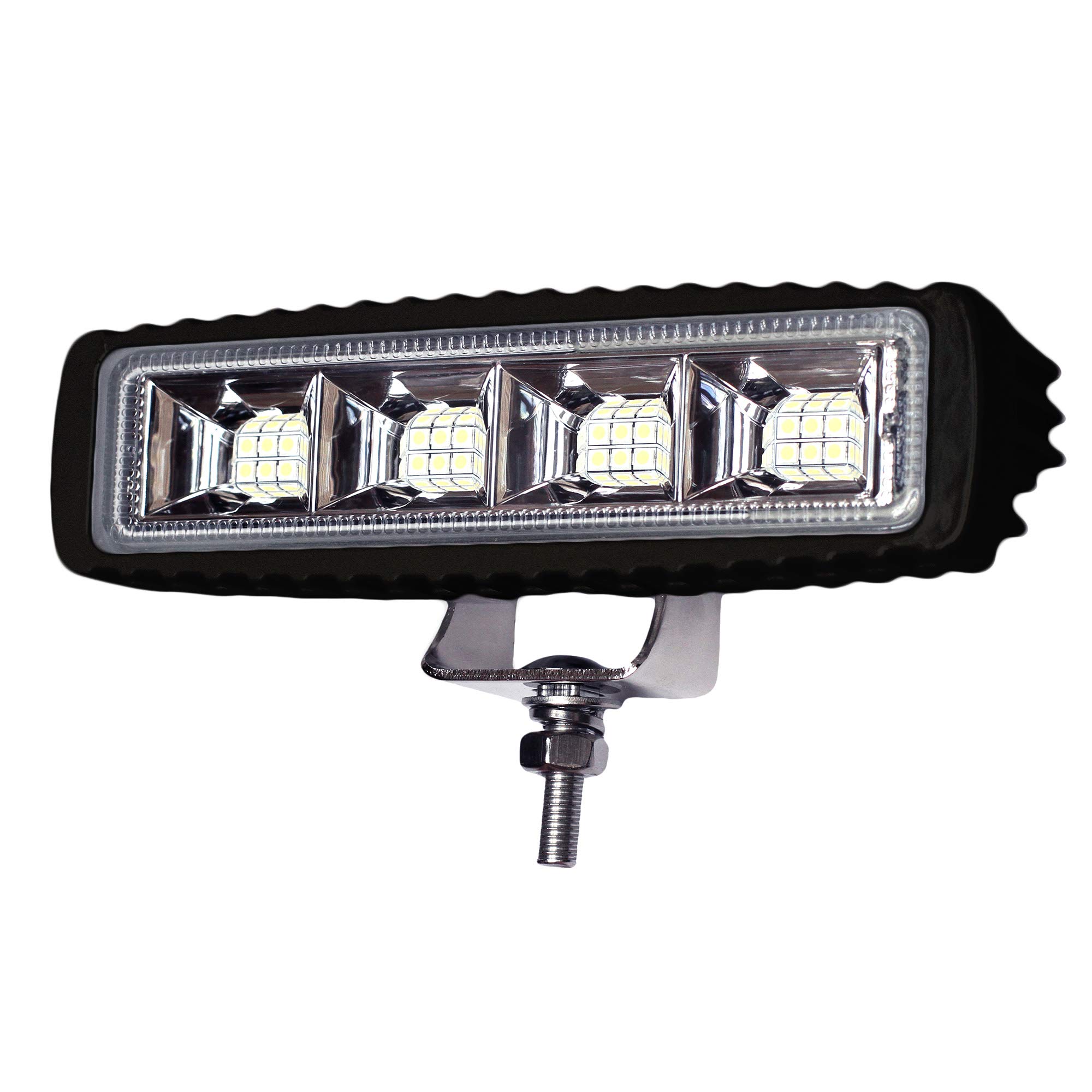 Wave One Marine | Hi-Lumen LED Spreader Light | IP68 Waterproof Boat Deck Flood Beam | Bright 2000+ Lumen Output for Night Fishing (Black Housing)