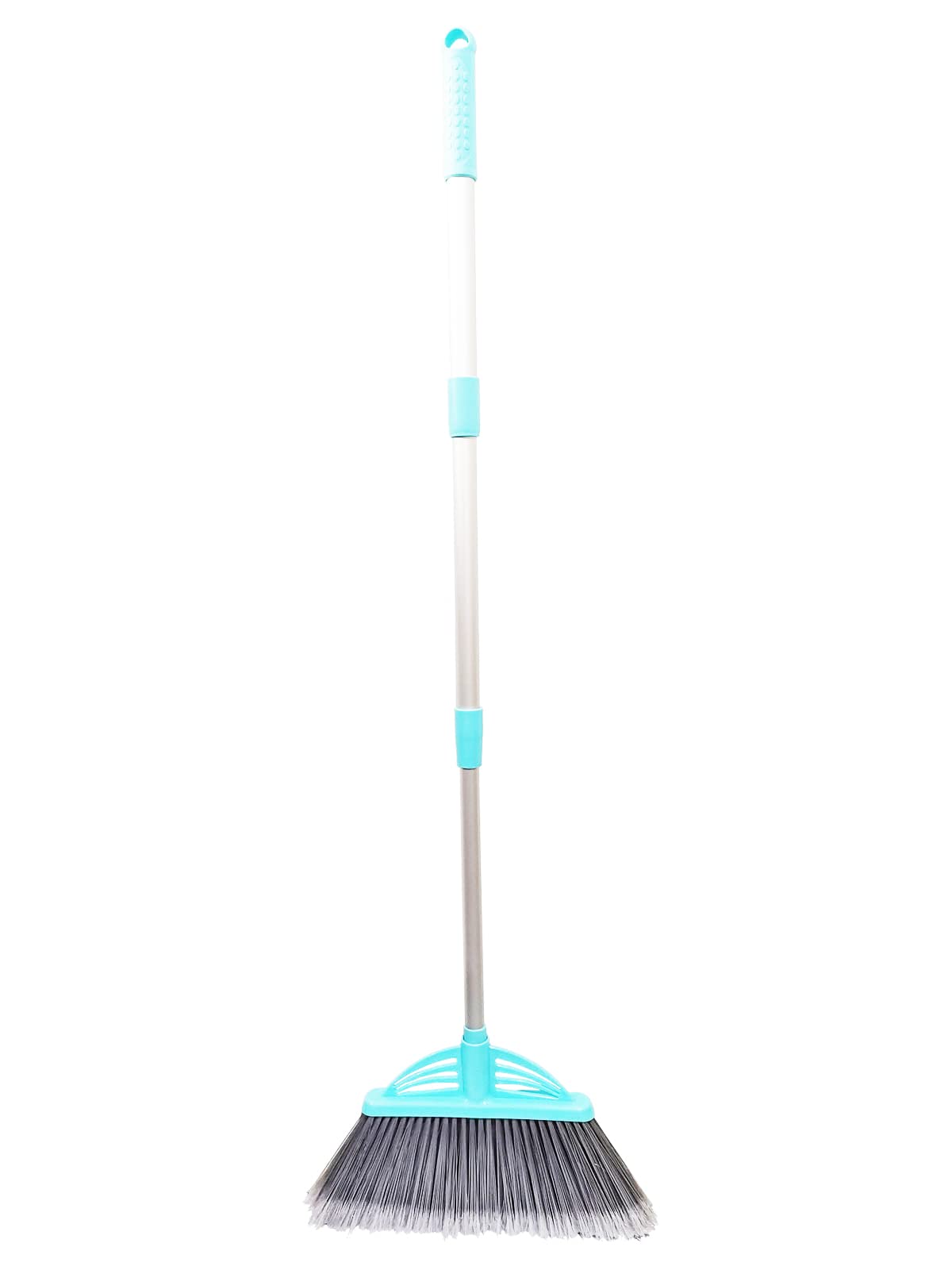 Xifando Mini Broom and Dustpan and Telescopic Rod Long Handle Broom, Camping Cleaning Tools, Light Blue