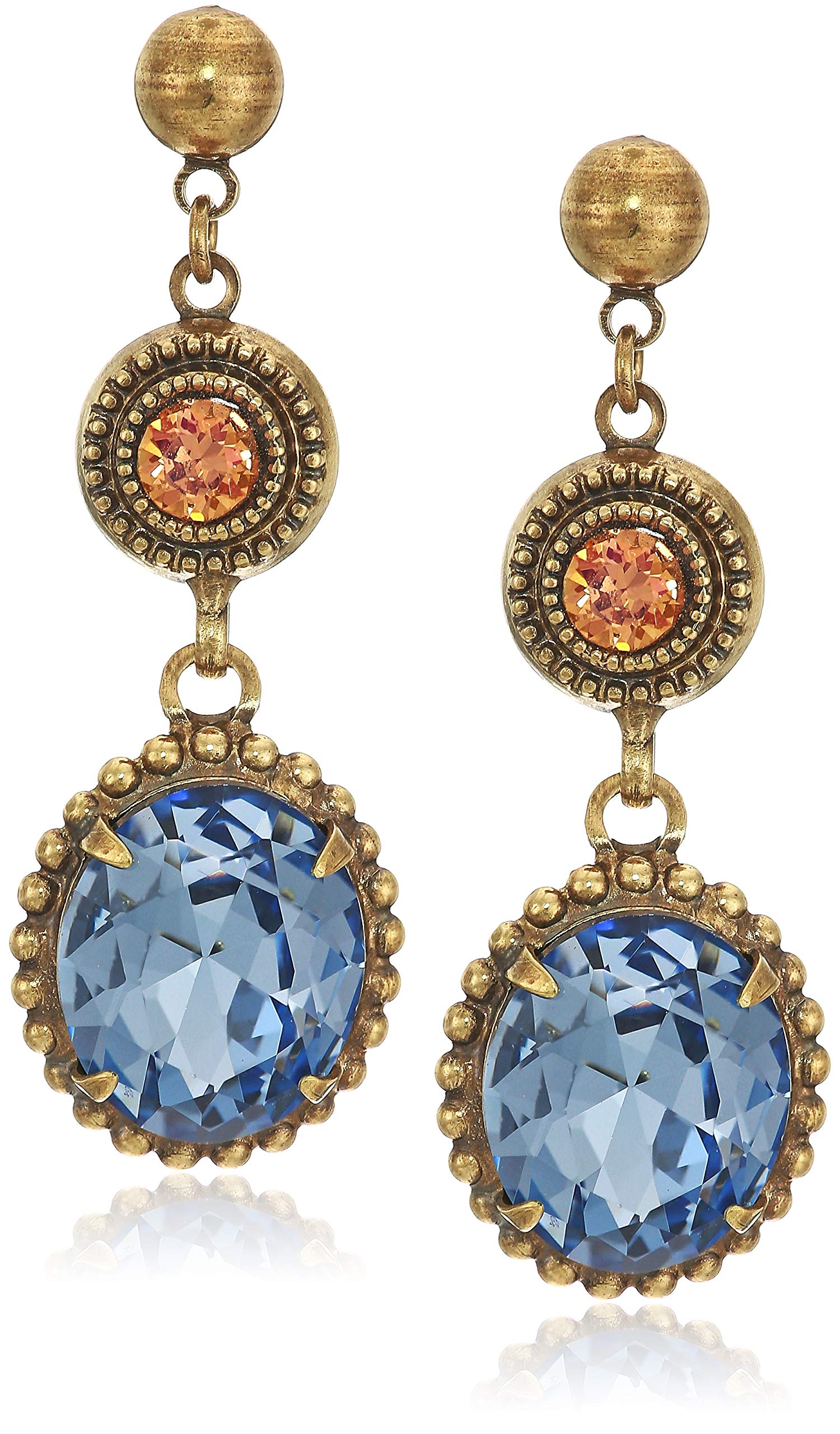 Sorrelli Women's Adorned Oval Crystal Drop Earring, Multi, 1.5