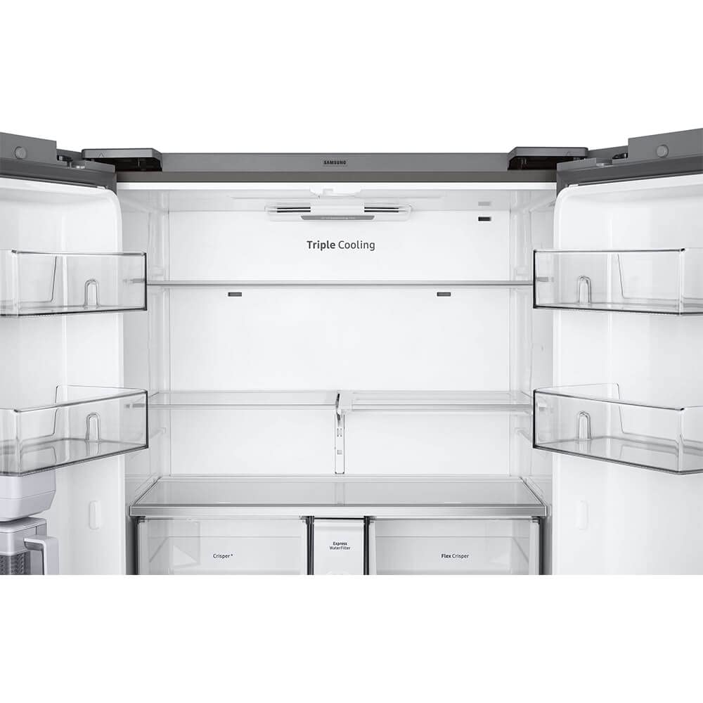 Samsung - RF29A9071SR - 29 cu. ft. Smart 4-Door Flex™ refrigerator featuring Family HubTM with Beverage Center and Dual Ice Maker with Ice Bites in Stainless Steel