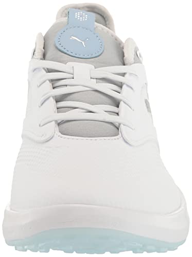 Puma Golf Women's IGNITE MALIBU WMNS Golf Shoe, PUMA White-PUMA Silver-Lucite, 9