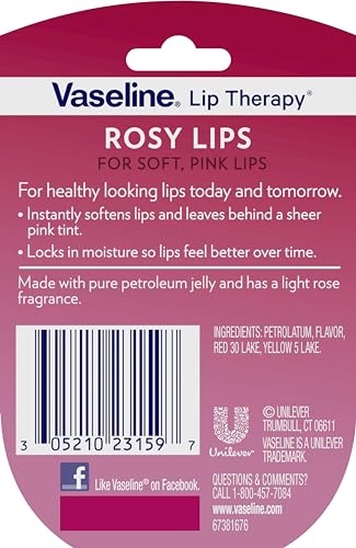 Vaseline Lip Therapy Bundle - Creme Brulee, Rosy Lips & Cocoa Butter, 0.25 Ounce (Pack of 3)