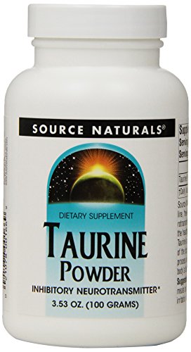 Source Naturals Taurine Powder, Calming Neurotransmitter, 100 Grams (Pack of 3)